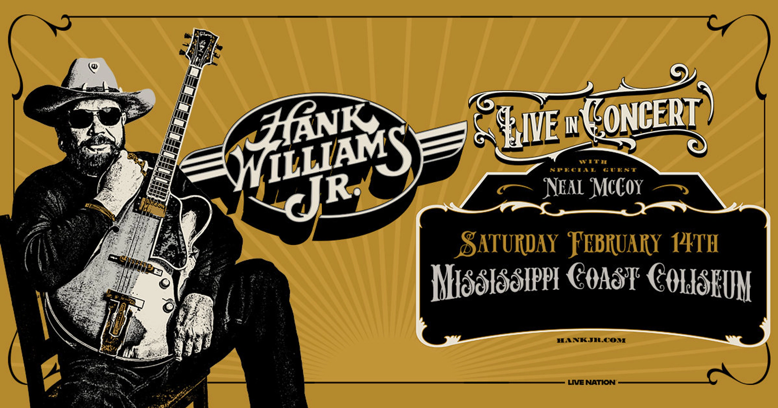 Win A Pair Of Tickets To See Hank Williams Jr. In Biloxi! | 101.1 WNOE ...